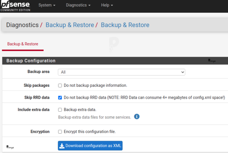[pfSense] Making automatic backups with a script – Provya