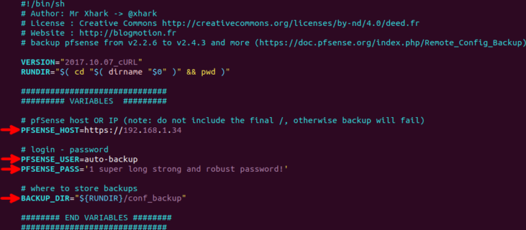 [pfSense] Making automatic backups with a script – Provya
